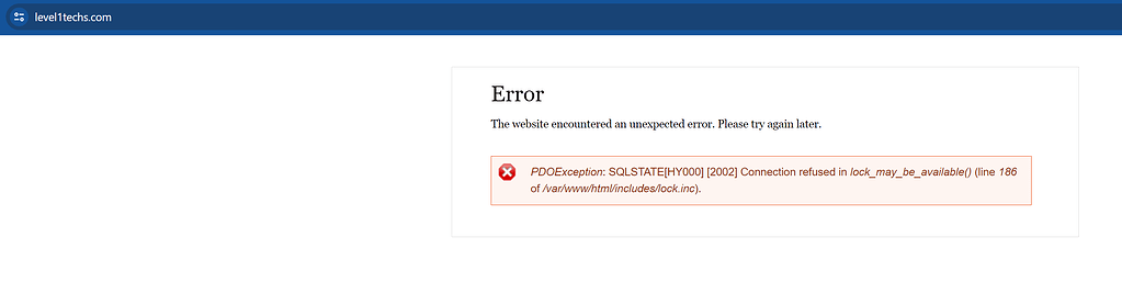 Issue with main page of level1techs - INBOX.deb - Level1Techs Forums