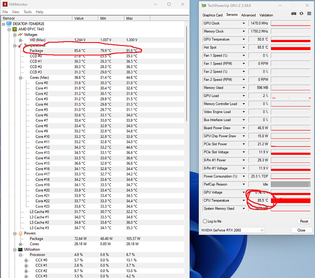 AMD Epyc 7443 high package (die) temperature - Build a PC - Level1Techs Forums