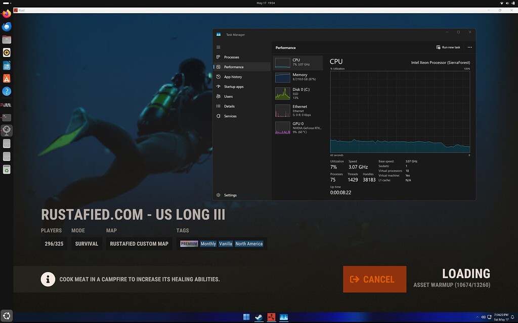 Successful Laptop dGPU Passthrough // Running Rust on Windows 11 X-Lite ...