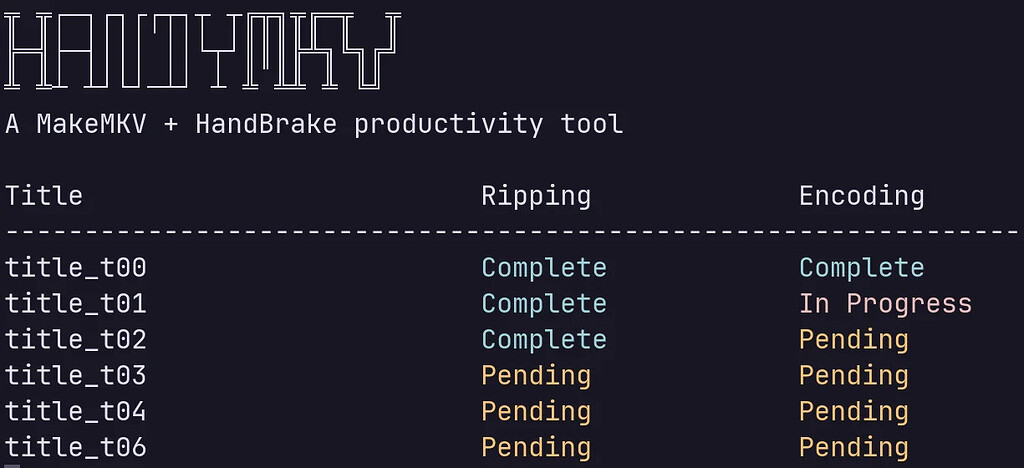 HandyMKV - A MakeMKV + HandBrake Productivity Tool - Open Source & Web ...