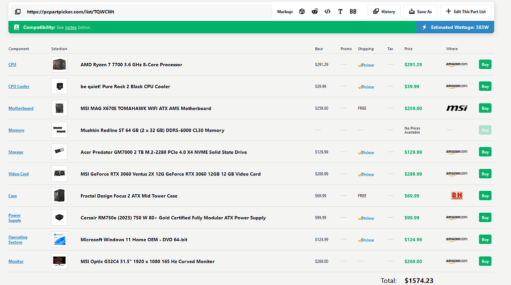 Revised List and Learned Lesson - Build a PC - Level1Techs Forums