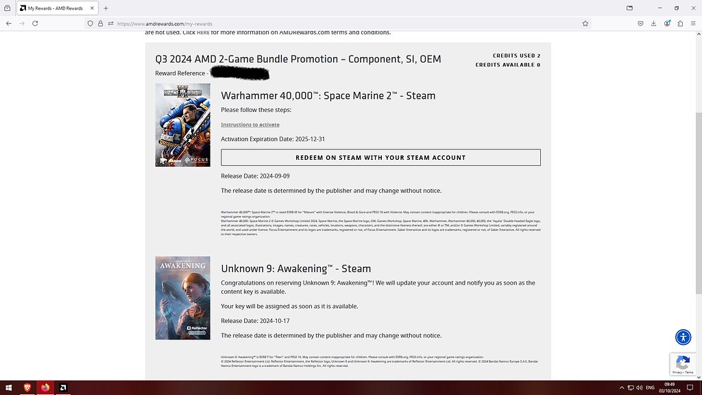 How do AMD Rewards work? - Gaming - Level1Techs Forums