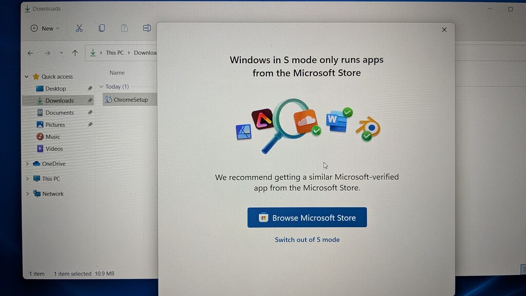 [SELF-SOLVED] Windows 11 "S" - what fun just to get Google Chrome on there - Windows ...