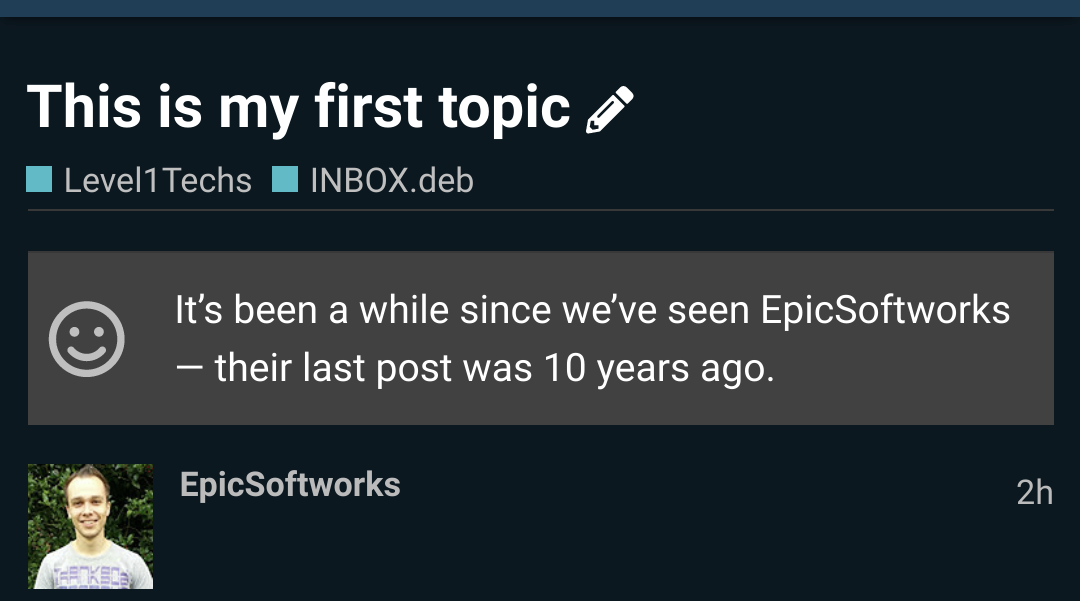 This is my first topic - INBOX.deb - Level1Techs Forums