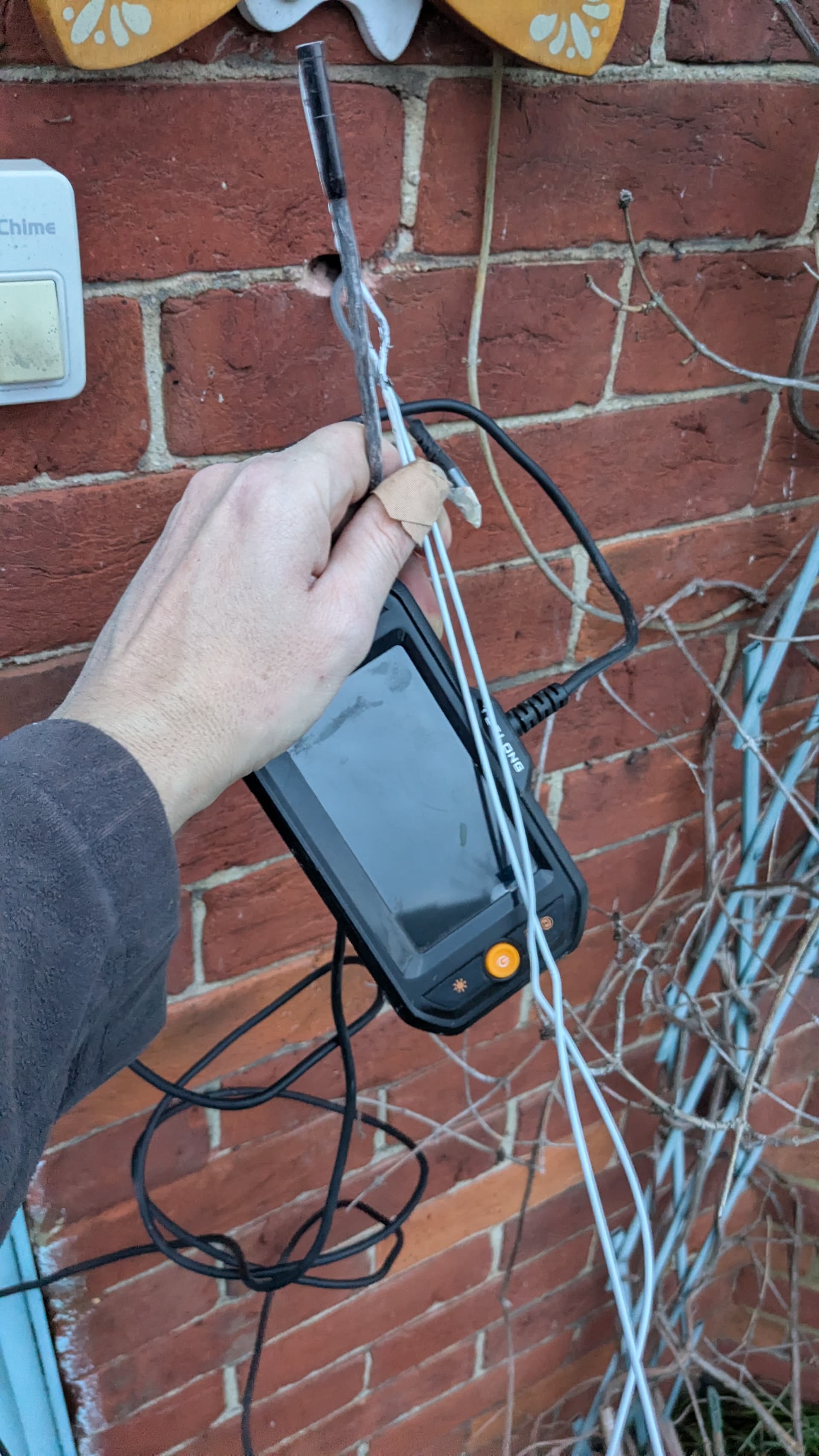 Fitting / installing Unifi door bell through masonry wall (got it used ...