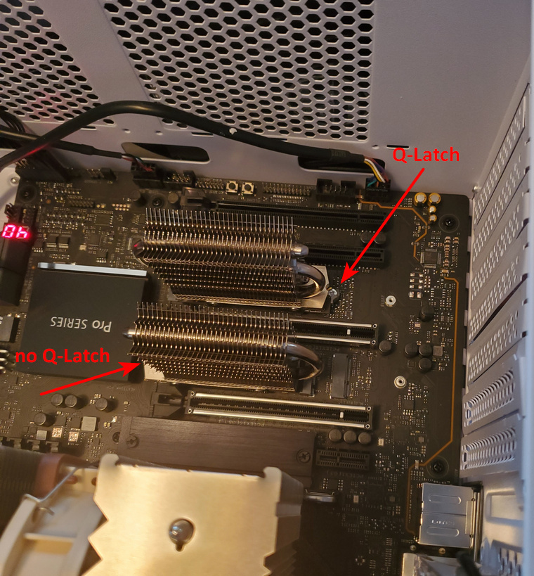 Which M.2 heatsinks work well with the Asus SSD Q-Latch fastener ...