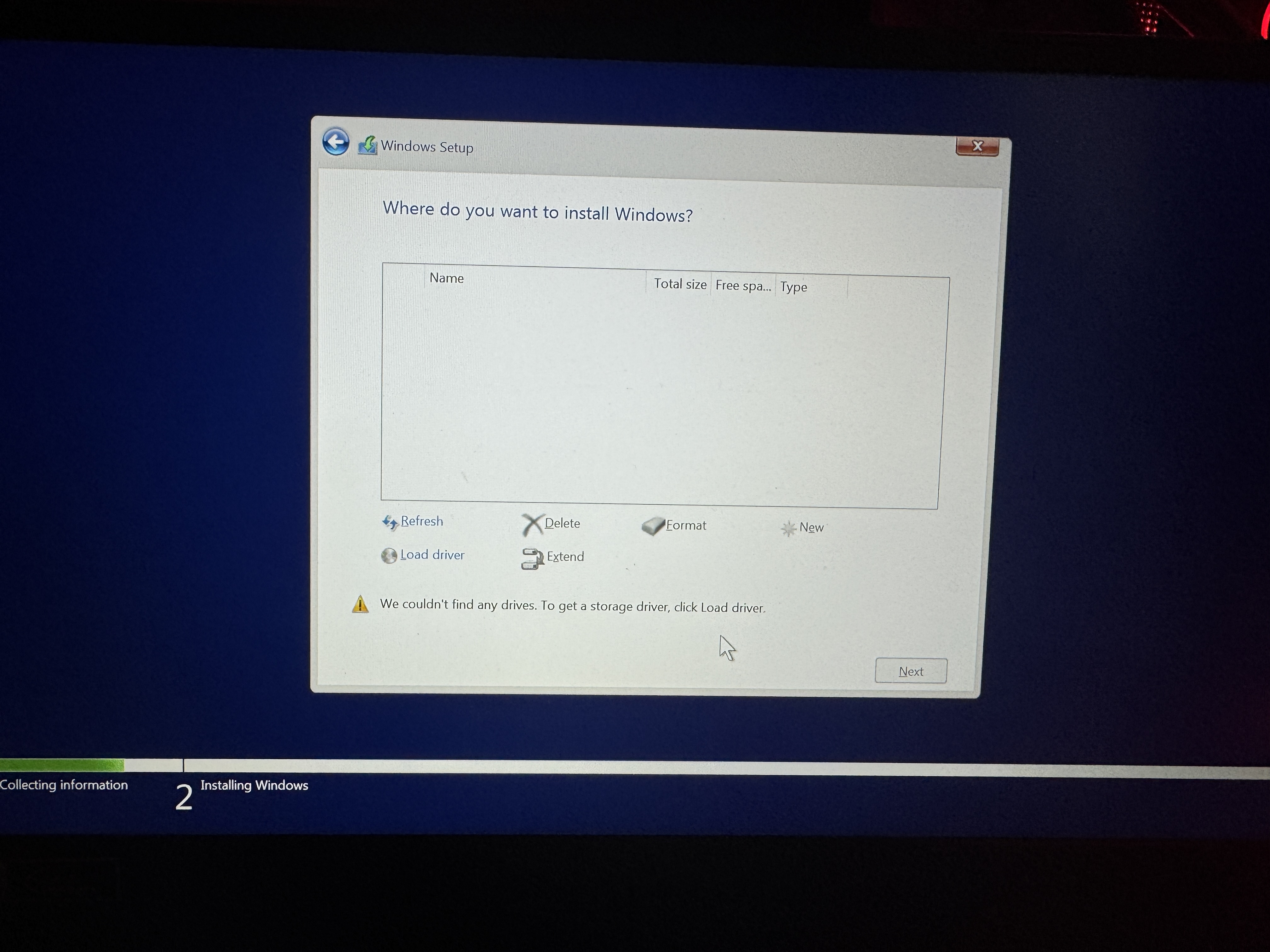 Trying to install Windows after having POP!OS installed, Windows doesnt see the other drives ...