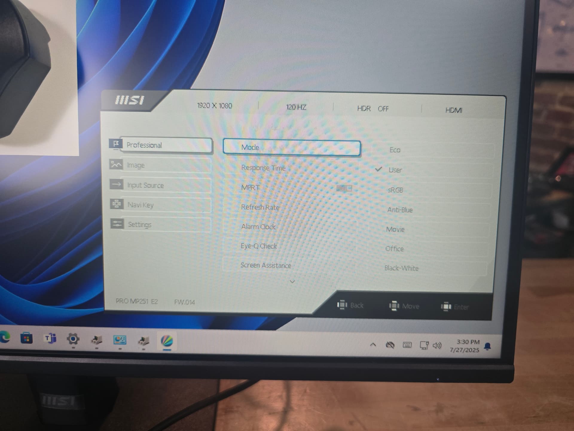 MSI MP251 E2 - Color profile and getting the most out of it - Wikis ...