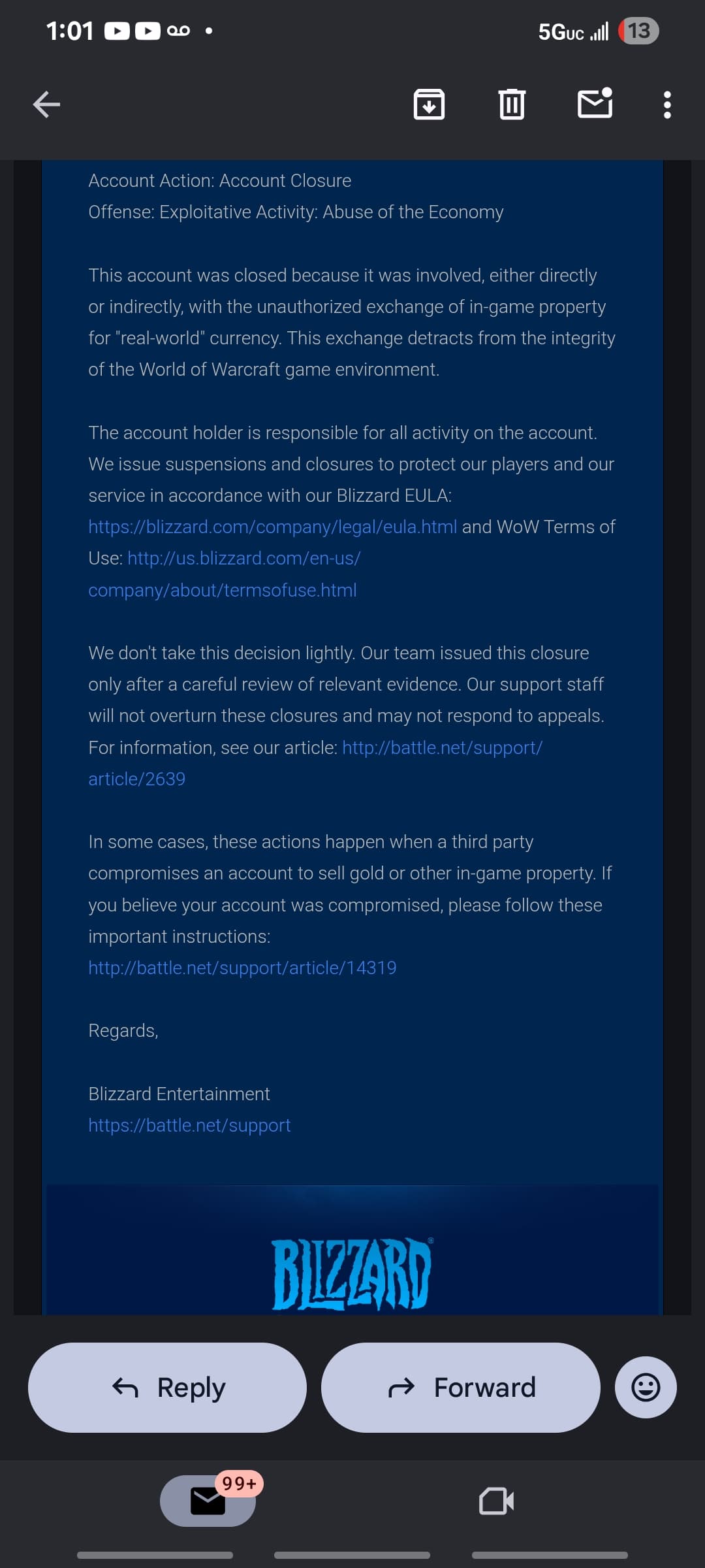 Looks like Blizzard just banned me from WoW - Gaming - Level1Techs Forums