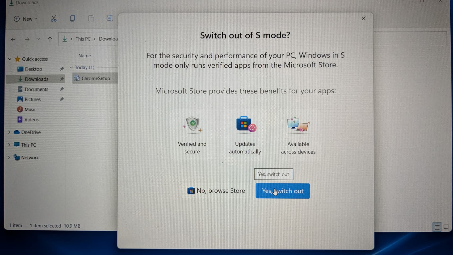 [SELF-SOLVED] Windows 11 "S" - what fun just to get Google Chrome on there - Windows ...