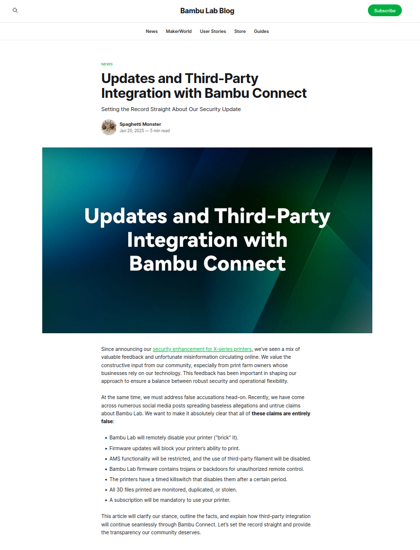 Do not buy bambu labs - Hardware Hub - Level1Techs Forums