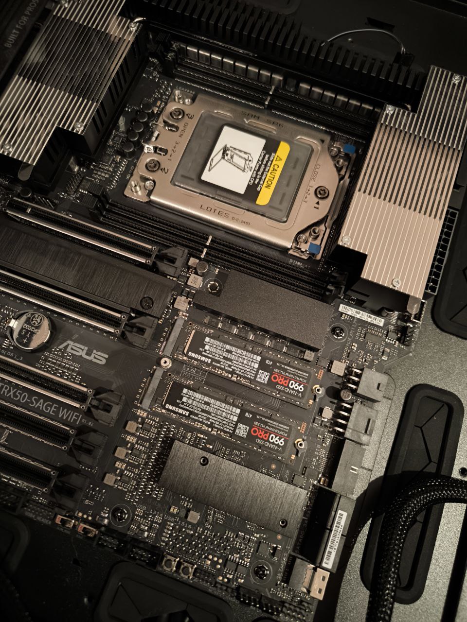 Asus TRX50 7960x 128gb, dual optane, quad crucial t700s, dual 990s, dual gpu - dev machine ...